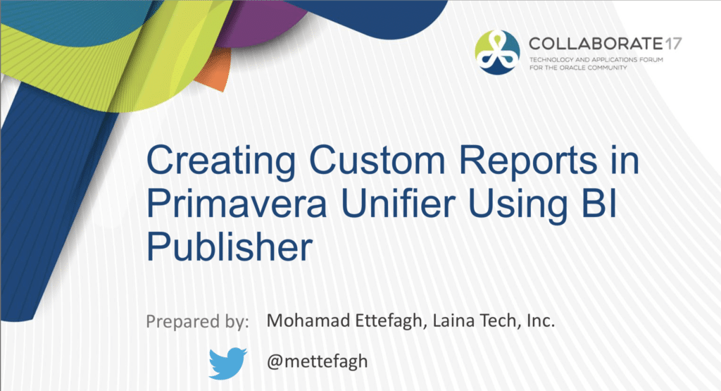 Creating Custom Reports in Primavera Unifier Using BI Publisher - Quest Oracle Community