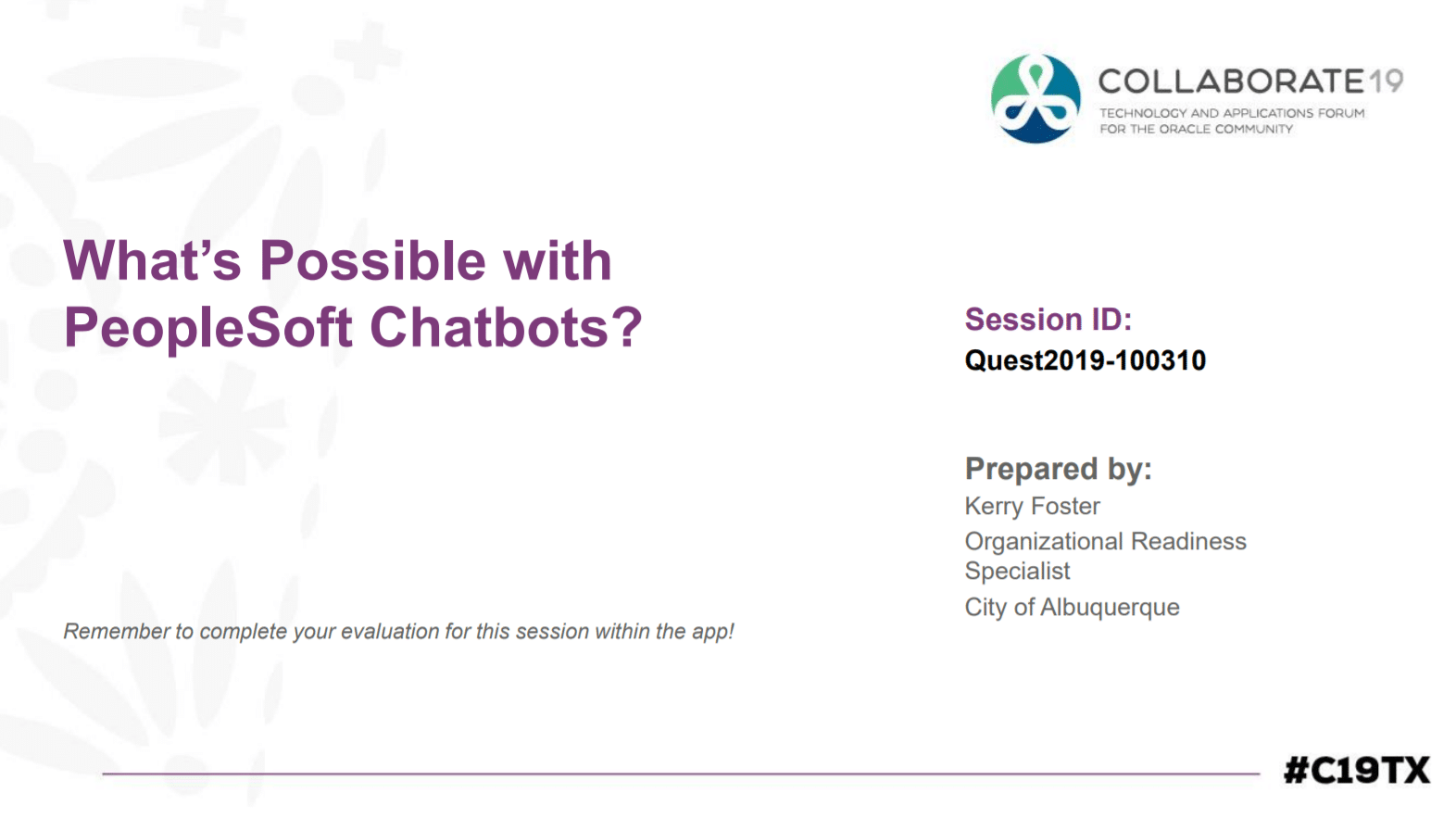 Whats Possible With Peoplesoft Chatbots Quest Oracle Community