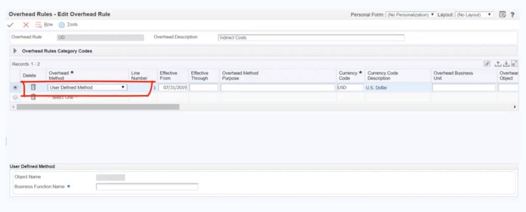 Creating and Assigning Overhead Rules to a Joint Venture