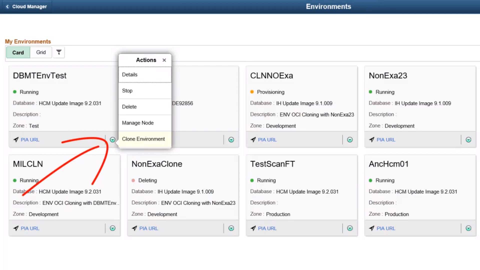 OCI Clone Instance - PeopleSoft Cloud Manager Image 10 Highlights