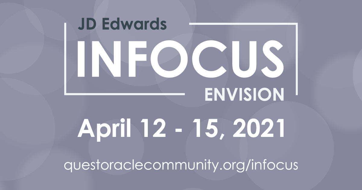 Sponsor at JD Edwards INFOCUS - Quest Oracle Community