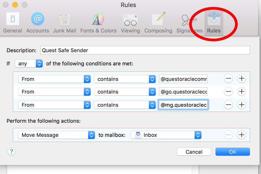 Safelisting Instructions - Quest Oracle Community