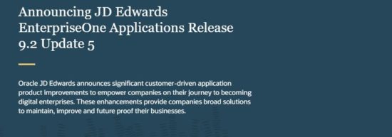 JD Edwards EnterpriseOne 9.2.5 Release: New Features & Innovations Unveiled