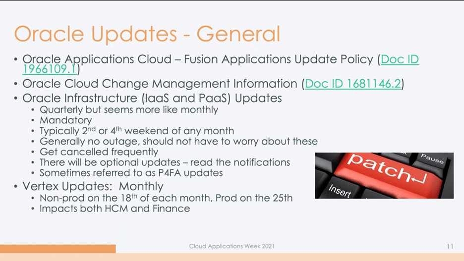 Oracle Cloud Readiness: How to Manage Oracle Updates in the Cloud
