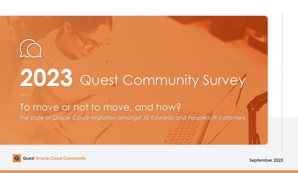2023 Quest Oracle Cloud Community Survey - Quest Oracle Community