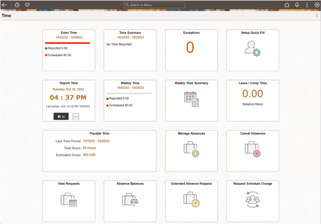 Achieve a seamlessly integrated Time, Absence, Payroll management using PeopleSoft HCM