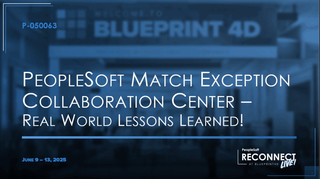 PeopleSoft Match Exception Collaboration Center - Real World Lessons ...