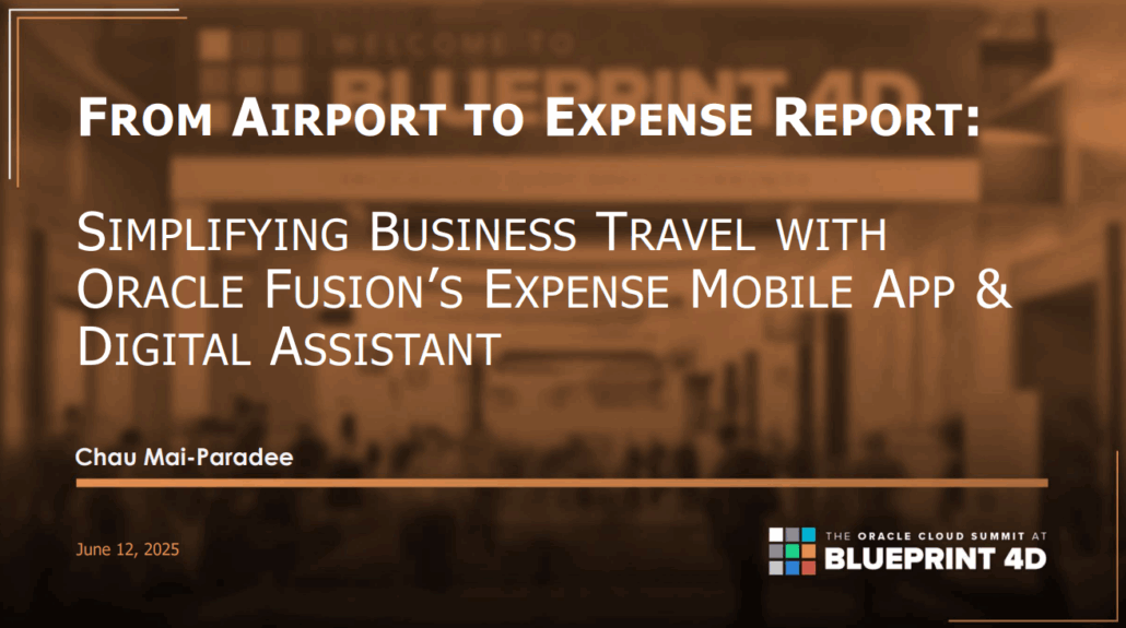 From Airport to Expense Report: Simplifying Business Travel with Oracle ...